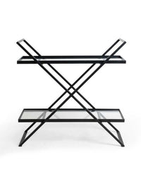 Deco Moore | Studio - JOHNSON BLACK STEEL AND GLASS CONSOLE TABLE